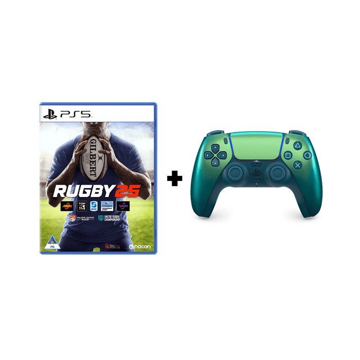 PlayStation 5 (PS5) DualSense Wireless Controller - Chroma Teal + Rugby ...